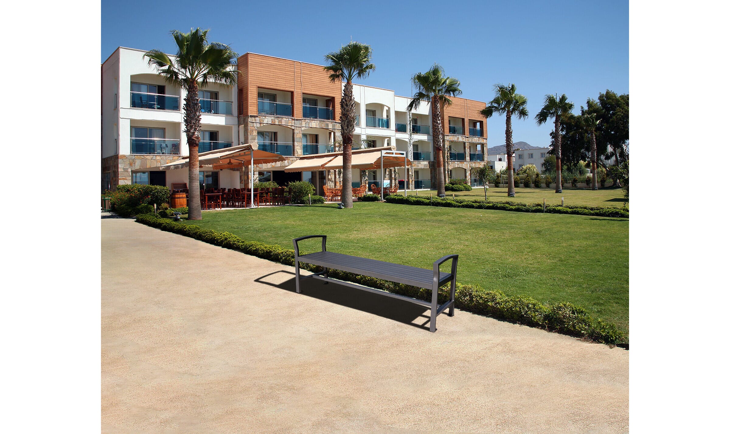 Hannah Backless Bench 02AM2106-PW - Steel 6' Backless Bench - Barco ...