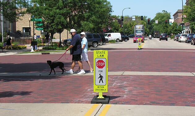 State Law Stop for Pedestrians Crosswalk Signs – Double Sided SIGN-756 ...