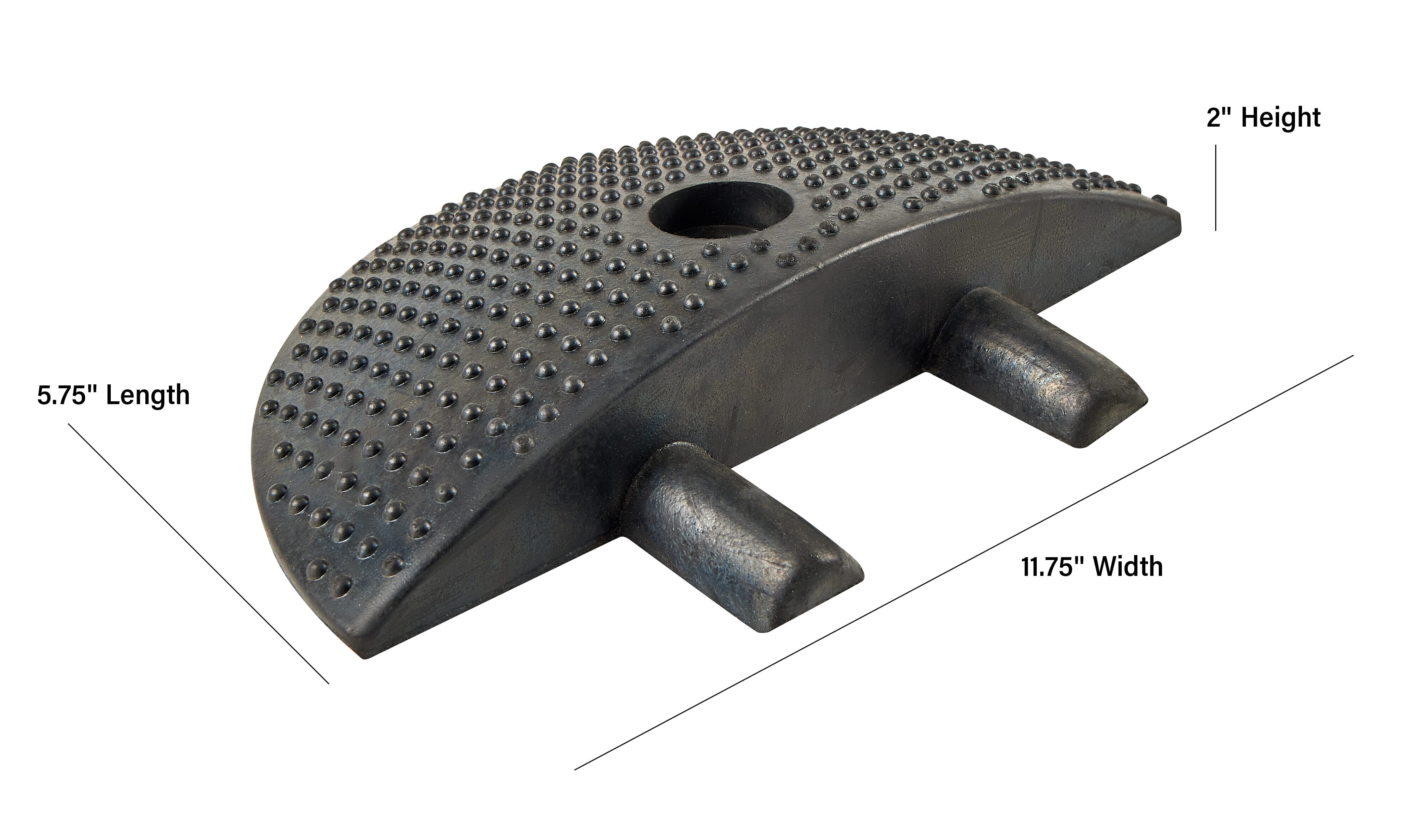 Safety-Striped Speed Bump, End Caps - - TreeTop Products