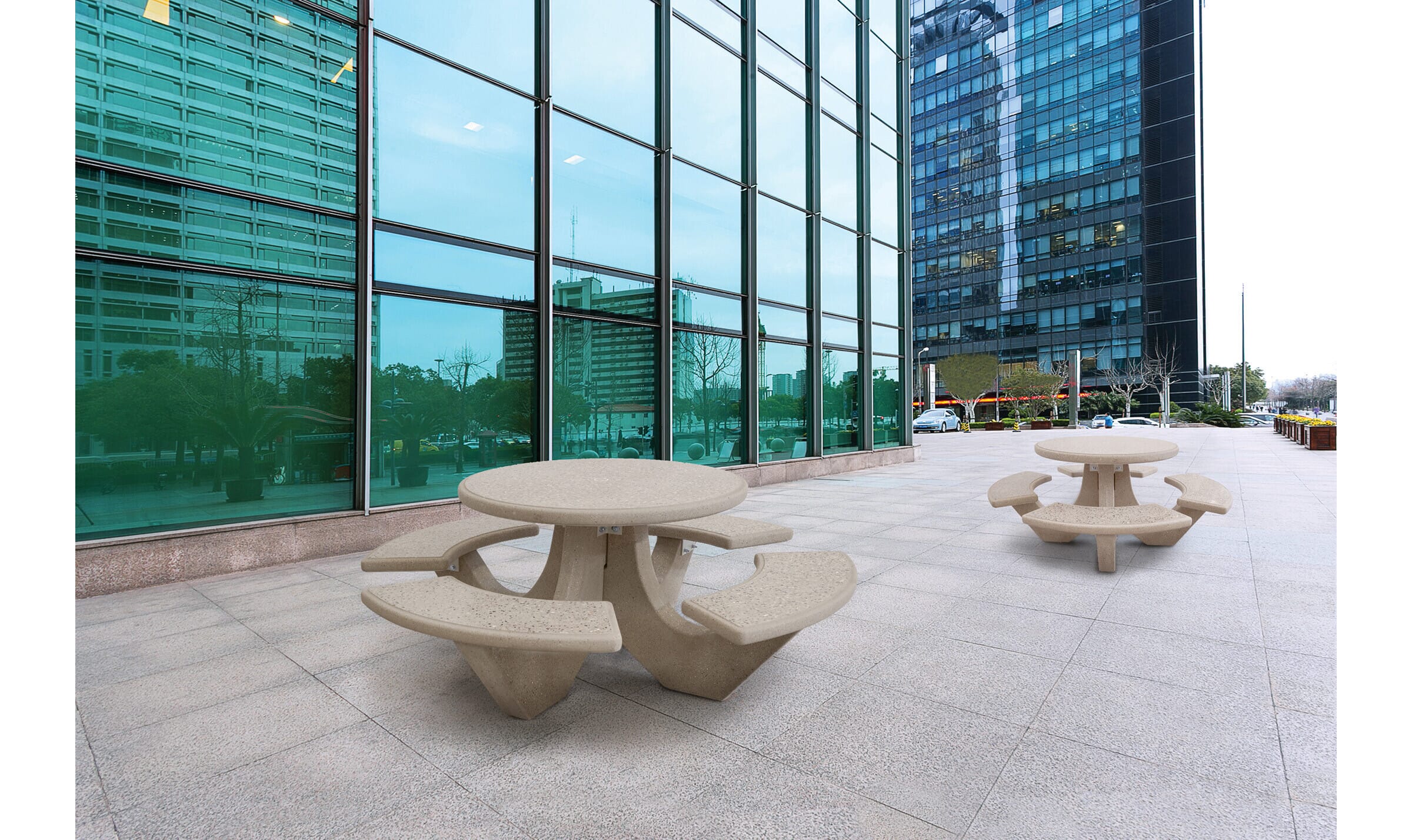 Round Concrete Tables PT-34 - - Barco Products