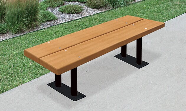 BarcoBoard™ Steel-Frame Double-Board Backless Benches - - TreeTop Products