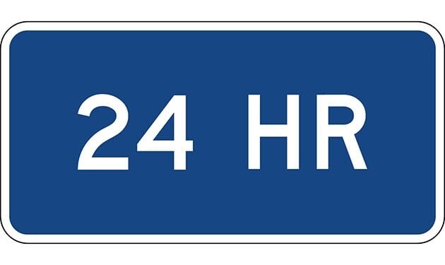 24-Hour Information Sign - - TreeTop Products