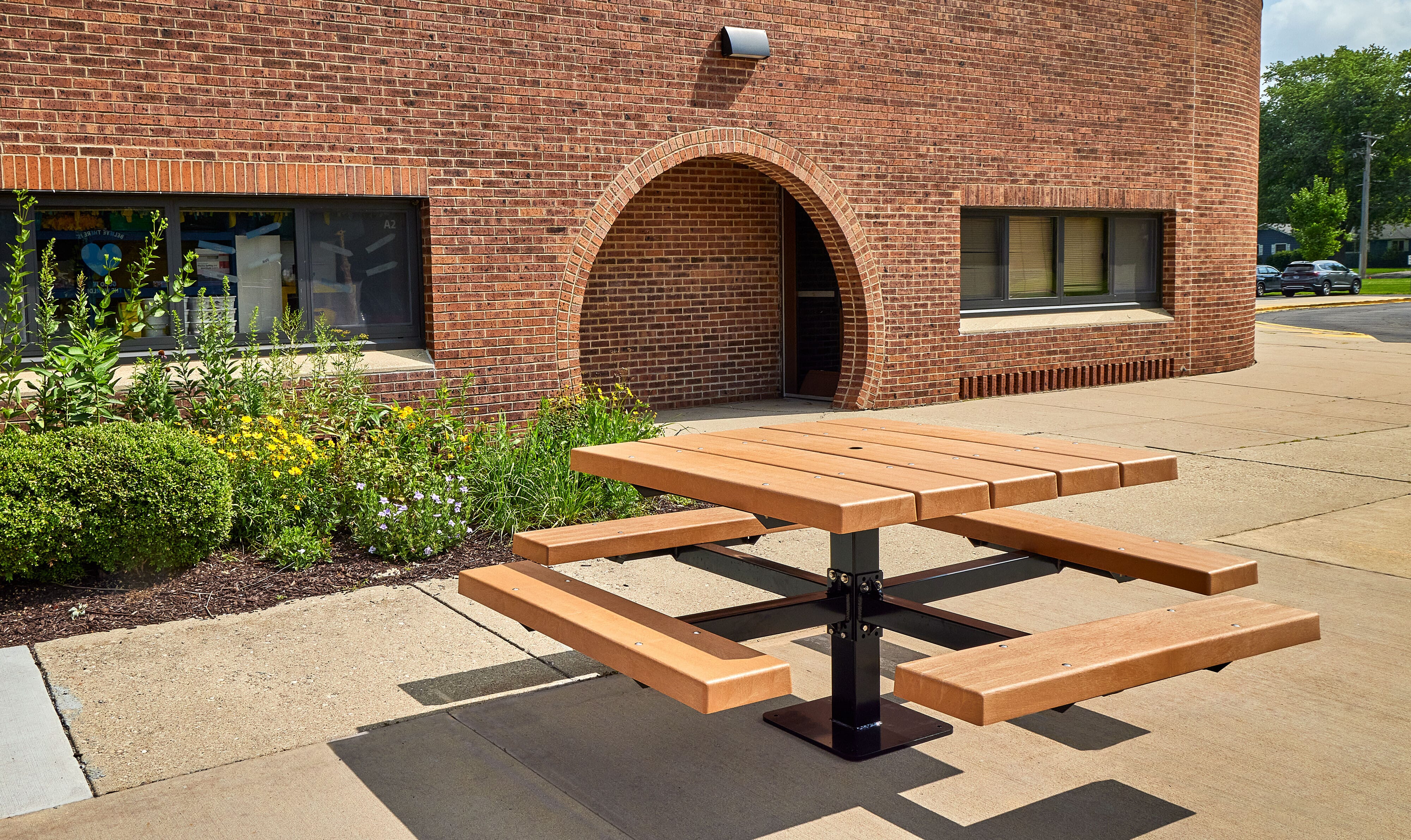 BarcoBoard™ Square Pedestal Picnic Tables PT-09 - - Barco Products Canada