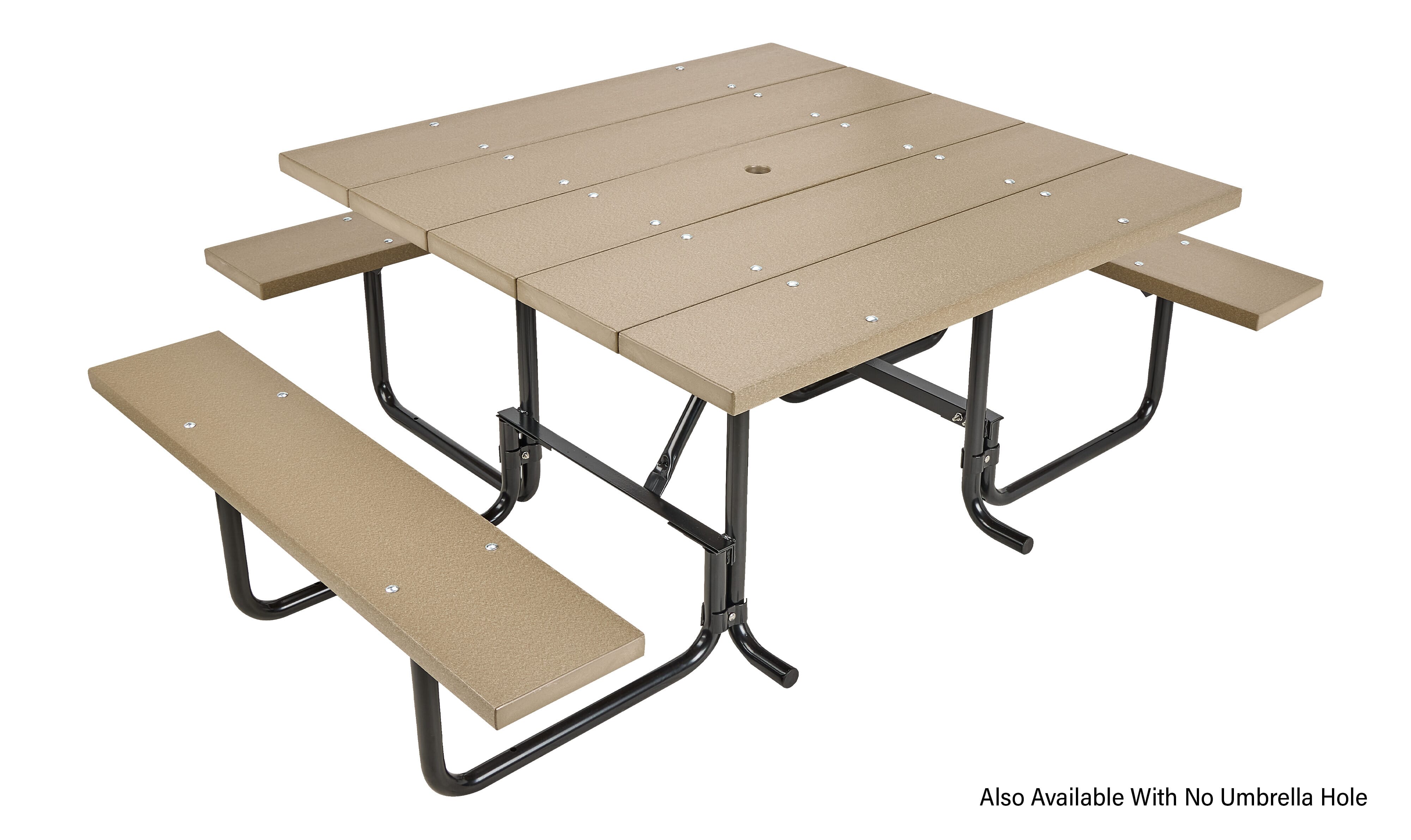 Sienna Recycled Plastic Wheelchair Accessible Square Picnic Table PT-145 - - Barco Products Canada