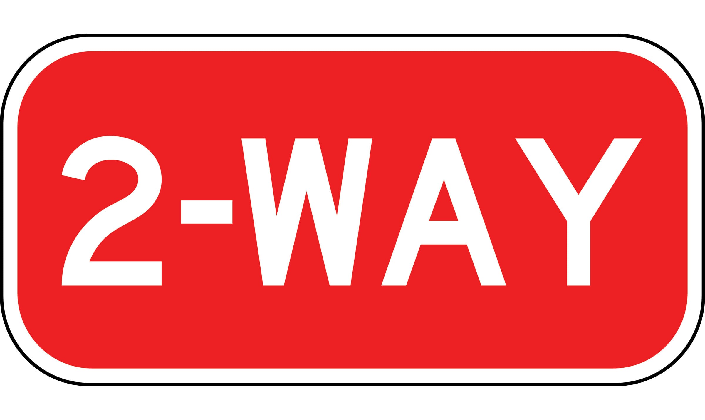 2-Way Stop Sign/ 12"x6" Reflective Aluminum KHC1105AR - 12'' x 6 ...