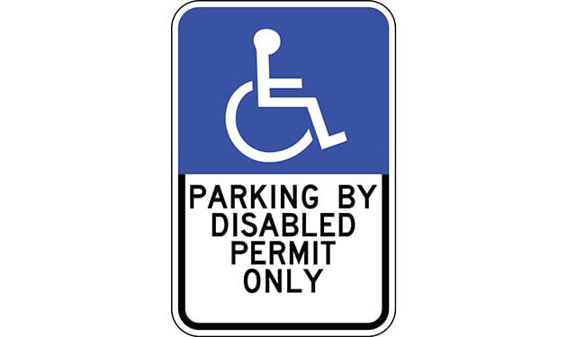 Parking By Disabled Permit Only Florida - 12'' x 18'' Reflective ...