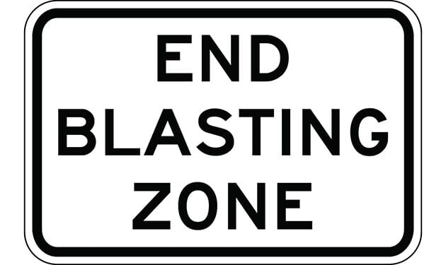 Blasting Zone Ahead Construction Sign KSIGN-70 - - KirbyBuilt Products