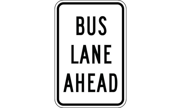 Bus Lane Ahead Sign KSIGN-72 - - KirbyBuilt Products