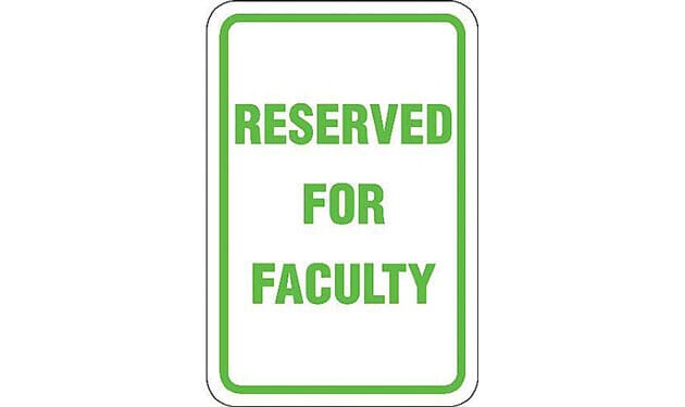 Reserved for Faculty Sign KSP126 - - KirbyBuilt Products