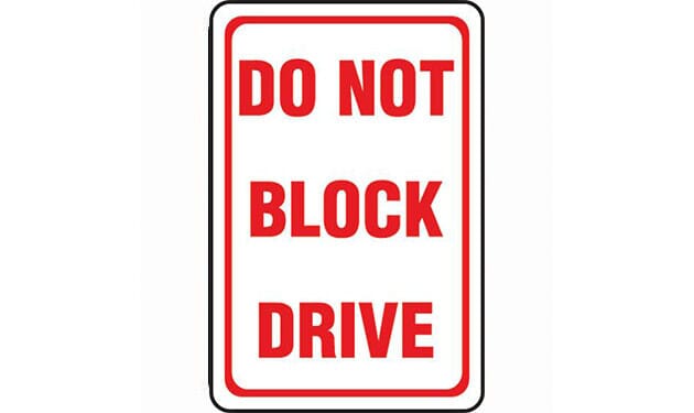 Do Not Block Drive Sign SP139 - - Barco Products