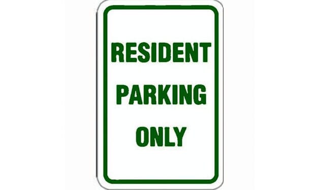 Resident Parking Only Sign SP140 - - Barco Products Canada