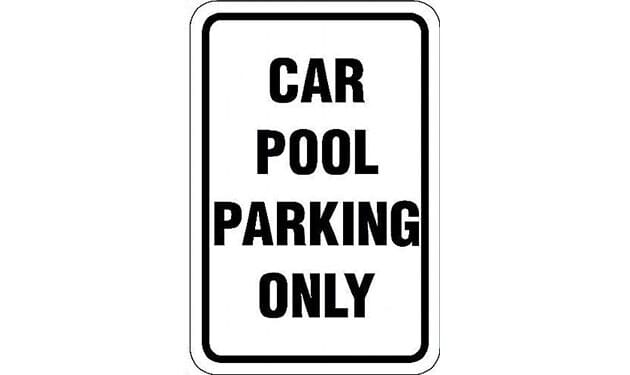 Car Pool Parking Only Sign SP145 - - Barco Products Canada