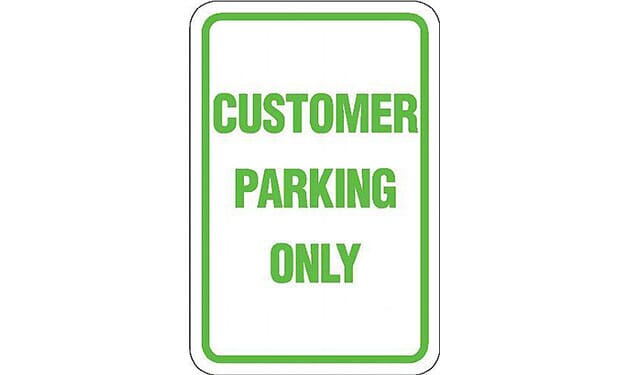 Customer Parking Only Sign KSP236 - - KirbyBuilt Products