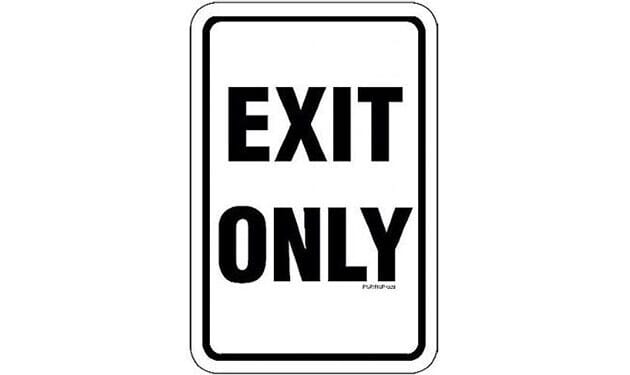 Exit Only Sign - - TreeTop Products