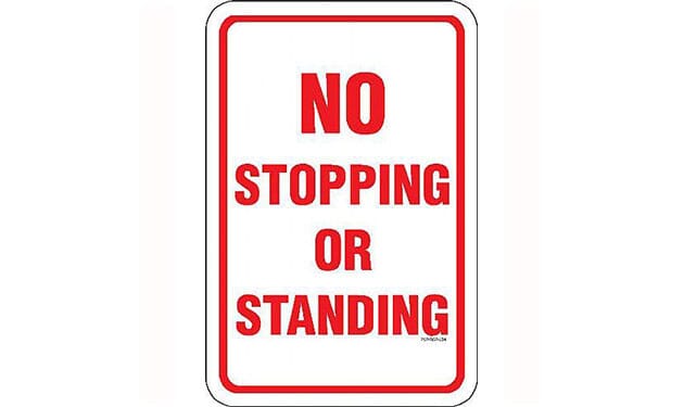 No Stopping or Standing Sign SP54 - - Barco Products