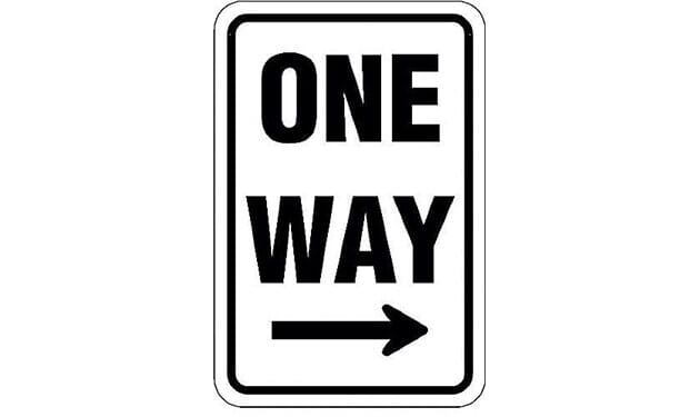 One Way w/ Right Arrow Sign KSP66 - - KirbyBuilt Products