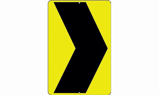Chevron Hazard Sign VE2180 - - Barco Products