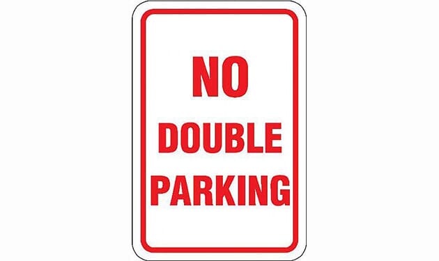 No Double Parking Sign KVE3365 - - KirbyBuilt Products