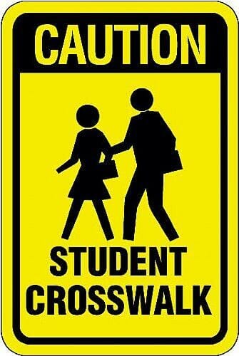 Caution Student Crosswalk Sign KSP251 - - KirbyBuilt Products