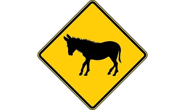 Donkey Symbol Sign - - TreeTop Products