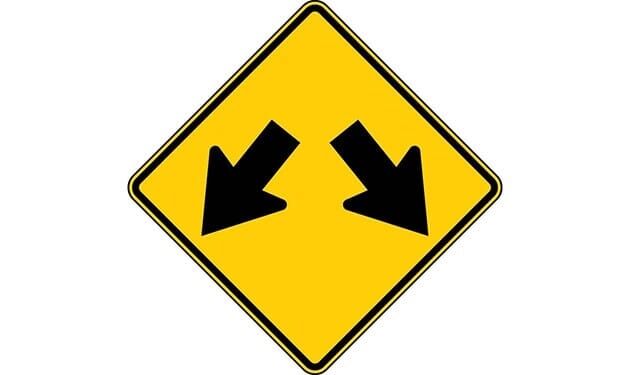 Two Downward Diagonal Arrows Symbol Sign - - TreeTop Products