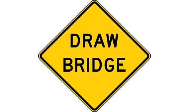 Draw Bridge Ahead Sign KSIGN-127 - - KirbyBuilt Products
