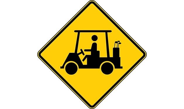 Golf Cart Symbol Sign SIGN-181 - - Barco Products
