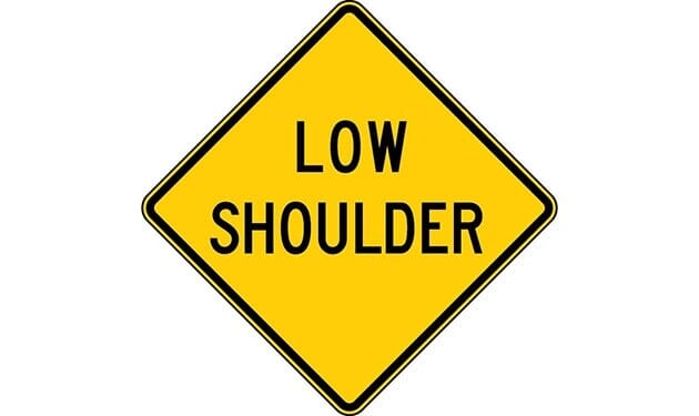 Low Shoulder Warning Sign SIGN-250 - - Barco Products