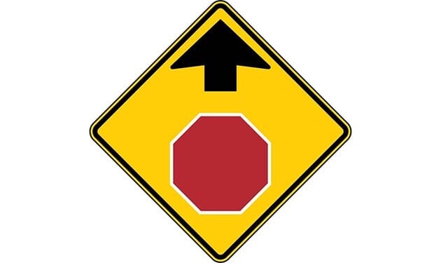 Stop Ahead Symbol Sign - - TreeTop Products