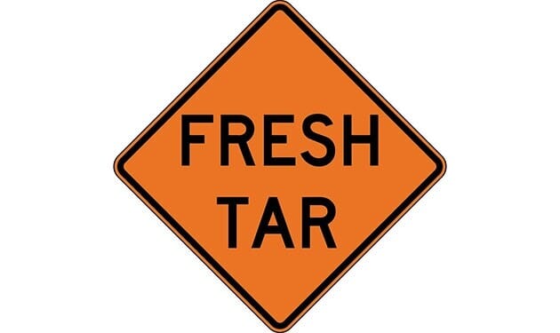 Fresh Tar Construction Sign SIGN-179 - - Barco Products