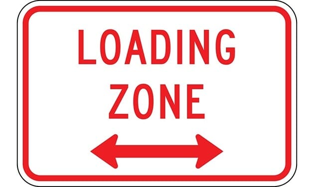 Loading Zone with Double Arrow Sign KSIGN-241 - - KirbyBuilt Products