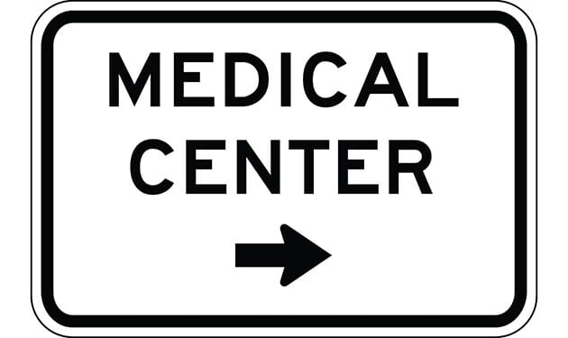 Medical Center with Right Arrow Sign KSIGN-260 - - KirbyBuilt Products