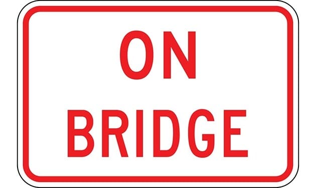 On Bridge Sign KSIGN-318 - - KirbyBuilt Products