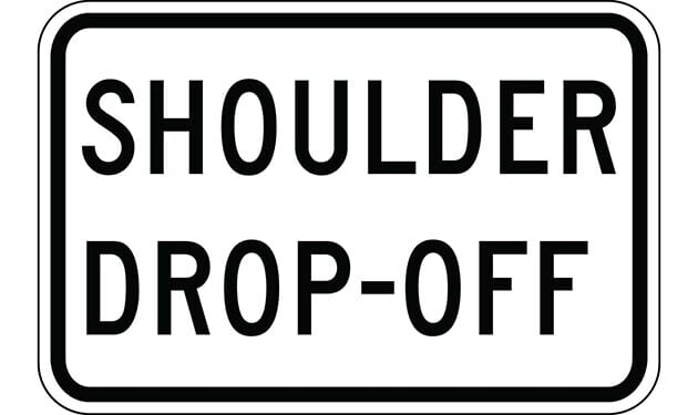 Shoulder Drop-Off Sign KSIGN-431 - - KirbyBuilt Products