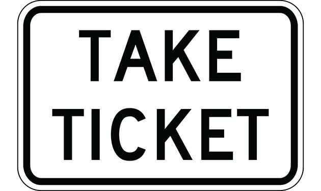 Take Ticket Tollway Sign - - The Bench Factory by TreeTop Products