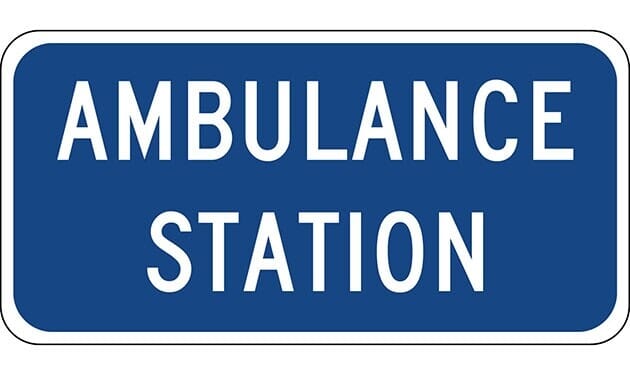 Ambulance Station Sign - - TreeTop Products