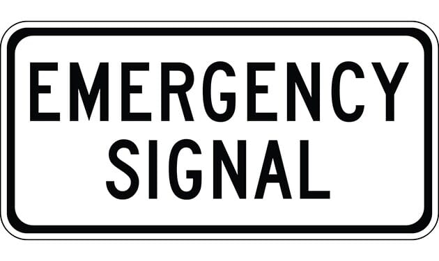 Emergency Signal Sign SIGN-136 - - Barco Products