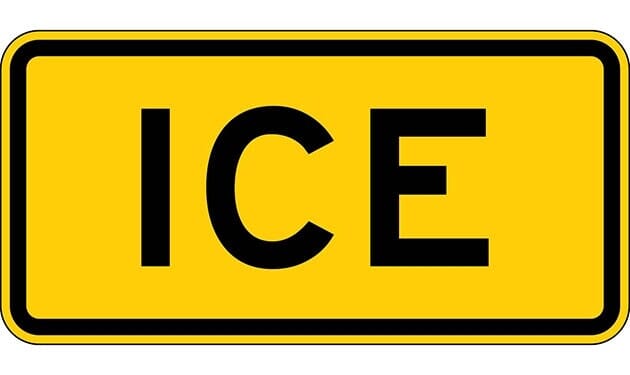 Ice Warning Sign KSIGN-197 - - KirbyBuilt Products