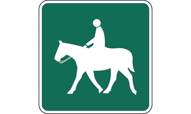 Equestrians Permitted Symbol Sign SIGN-150 - - Barco Products