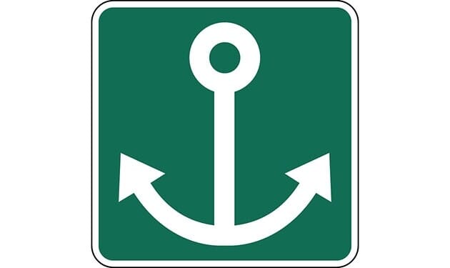 Vehicle Ferry Terminal Symbol Sign SIGN-525 - - Barco Products