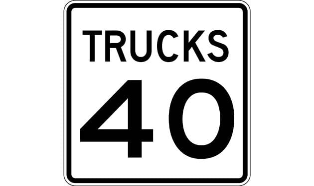 Trucks Speed Limit, Semi-Custom Sign KSIGN-501 - - KirbyBuilt Products