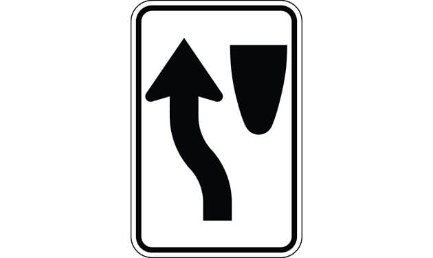 Keep Left Directional Symbol Sign - - TreeTop Products