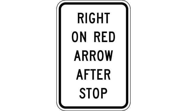 Right On Red Arrow After Stop Sign - - TreeTop Products