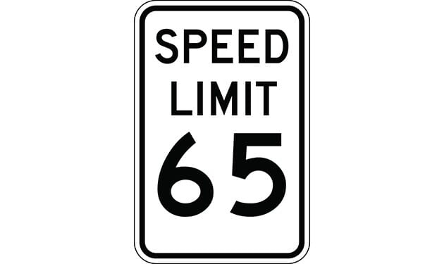 Speed Limit 65 Sign SP132M - - Barco Products Canada